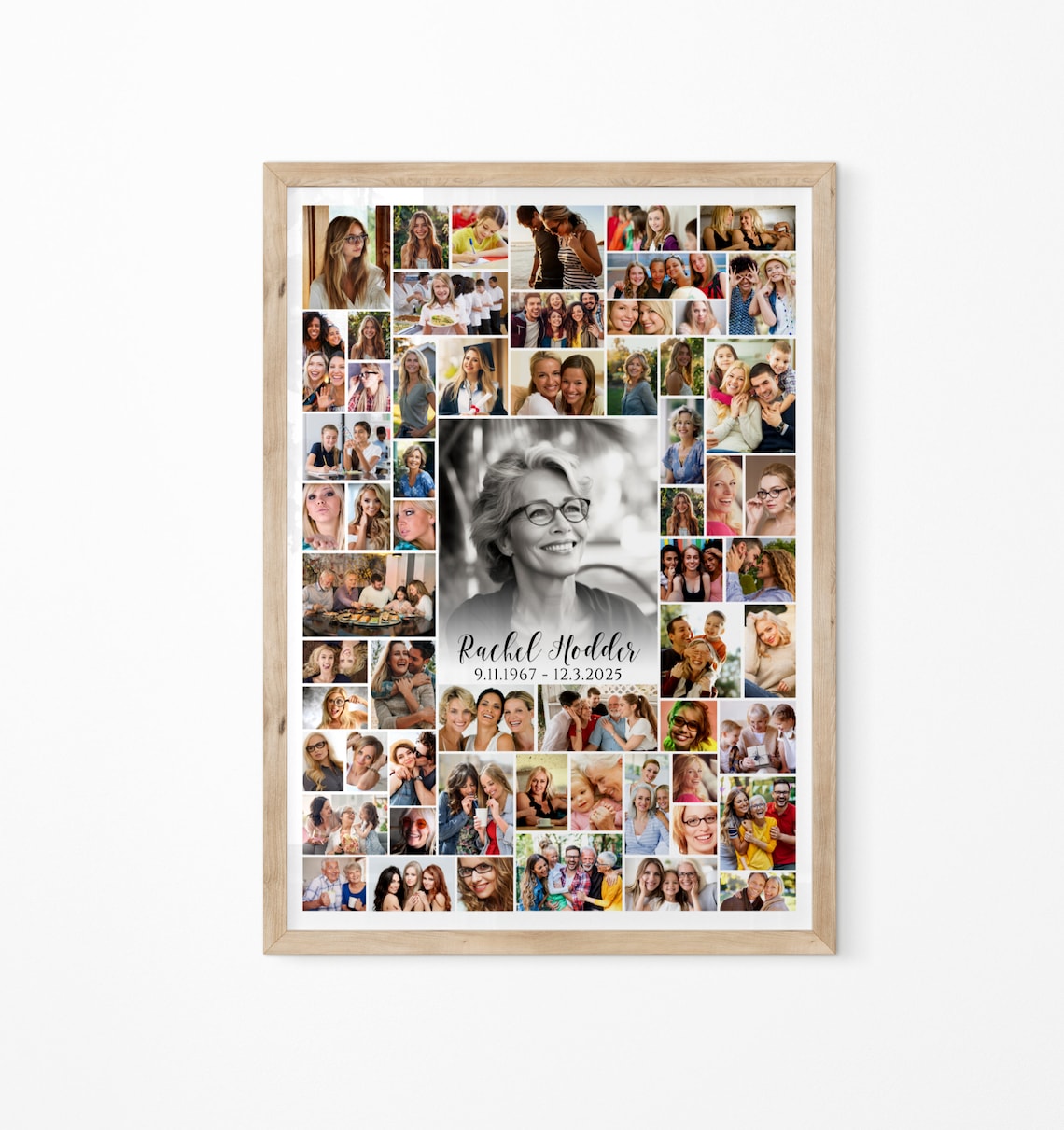 Large Photo Collage, Poster Collage Template for 60 Photos, Poster Size ...