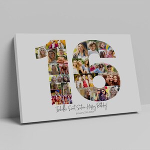 16th Birthday Photo Collage, Personalized 16th Birthday Photo Collage ...