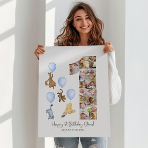 First Birthday Number 1 Photo Collage, Birthday Gift, 1st Birthday ...