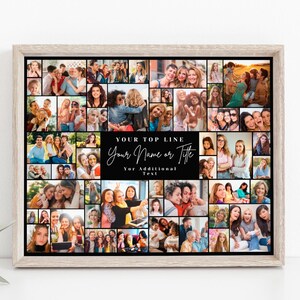 Poster Size Photo Collage, Collage Template for 50 Photos, Photo ...