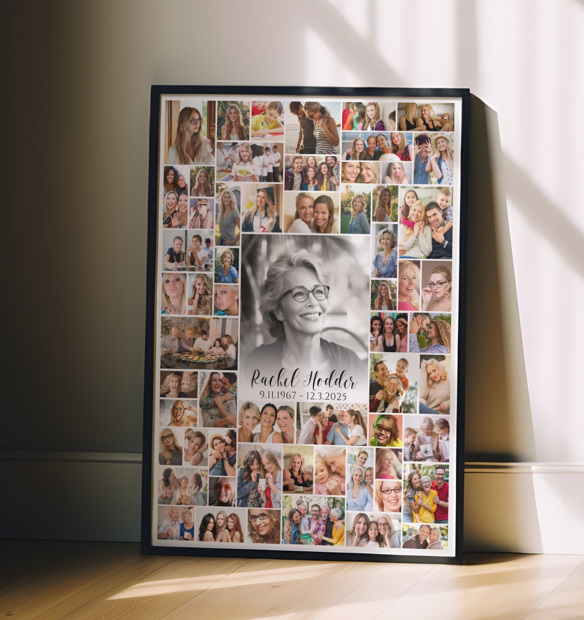 Large Photo Collage, Poster Collage Template for 60 Photos, Poster Size ...