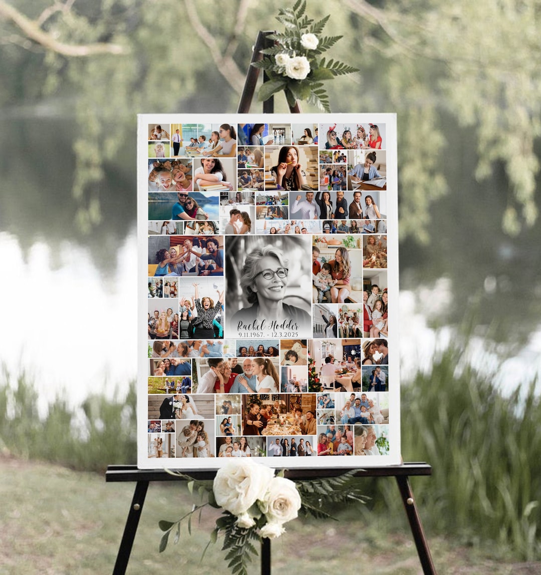 Large Photo Collage, Poster Collage Template for 60 Photos, Poster Size ...