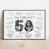 50th Birthday Signature Board Printable, Minimal 50th Birthday Photo ...