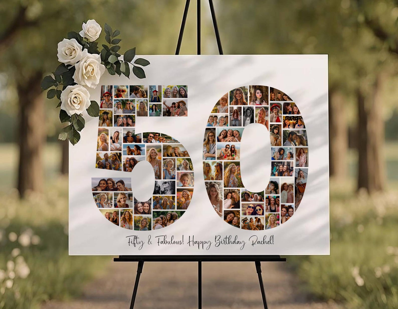 50th Birthday Photo Collage, Personalized 50th Birthday Photo Collage ...