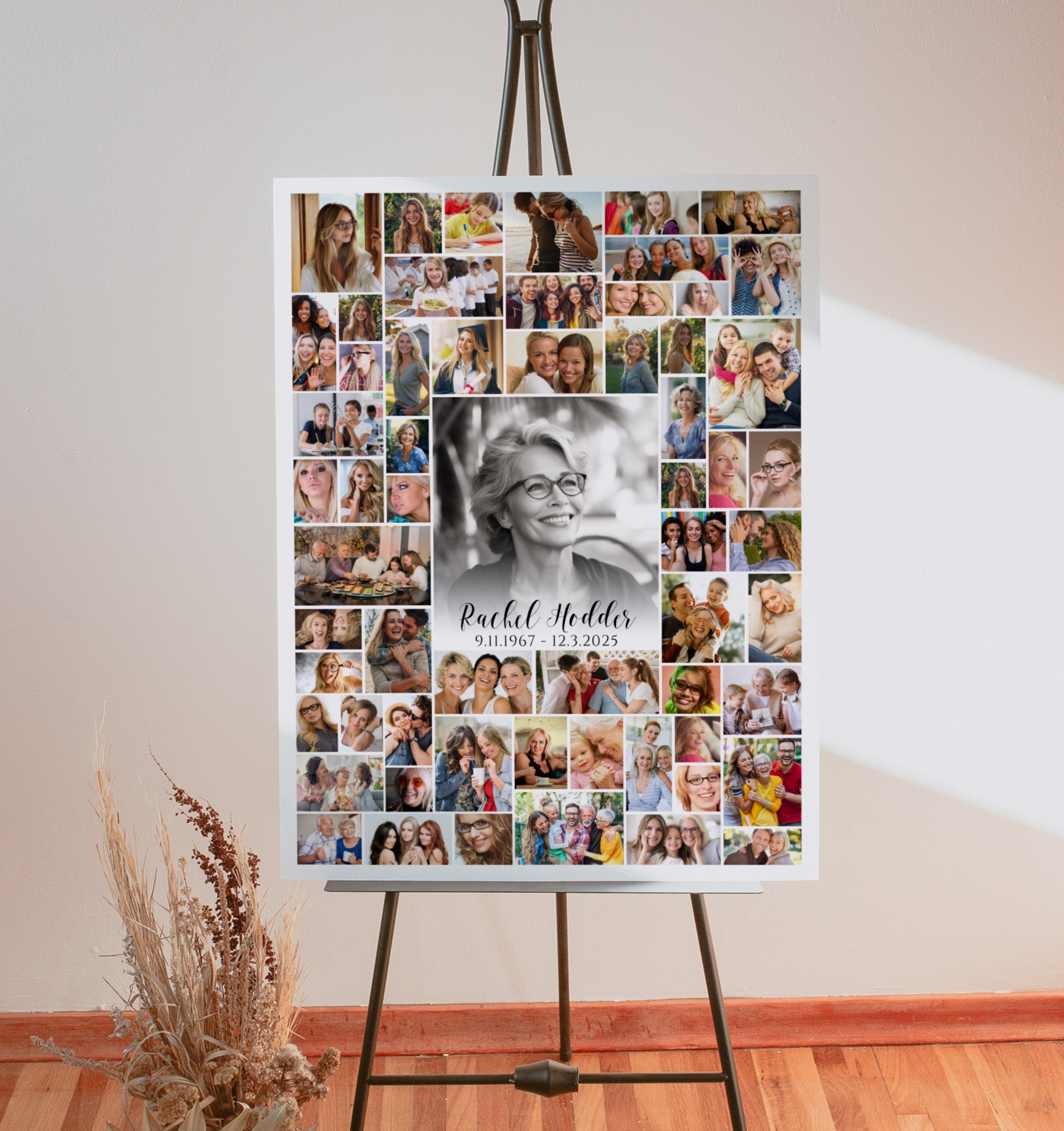 Large Photo Collage, Poster Collage Template for 60 Photos, Poster Size ...