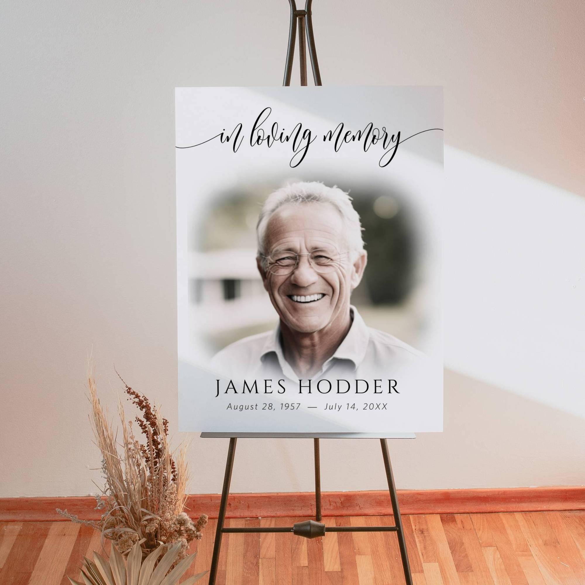 Editable Funeral Photo Collage Template, Memorial Picture Display ...