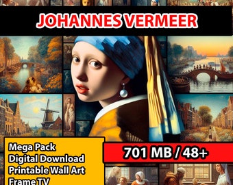 30 Johannes Vermeer Famous Paintings Collection High-resolution Digital ...