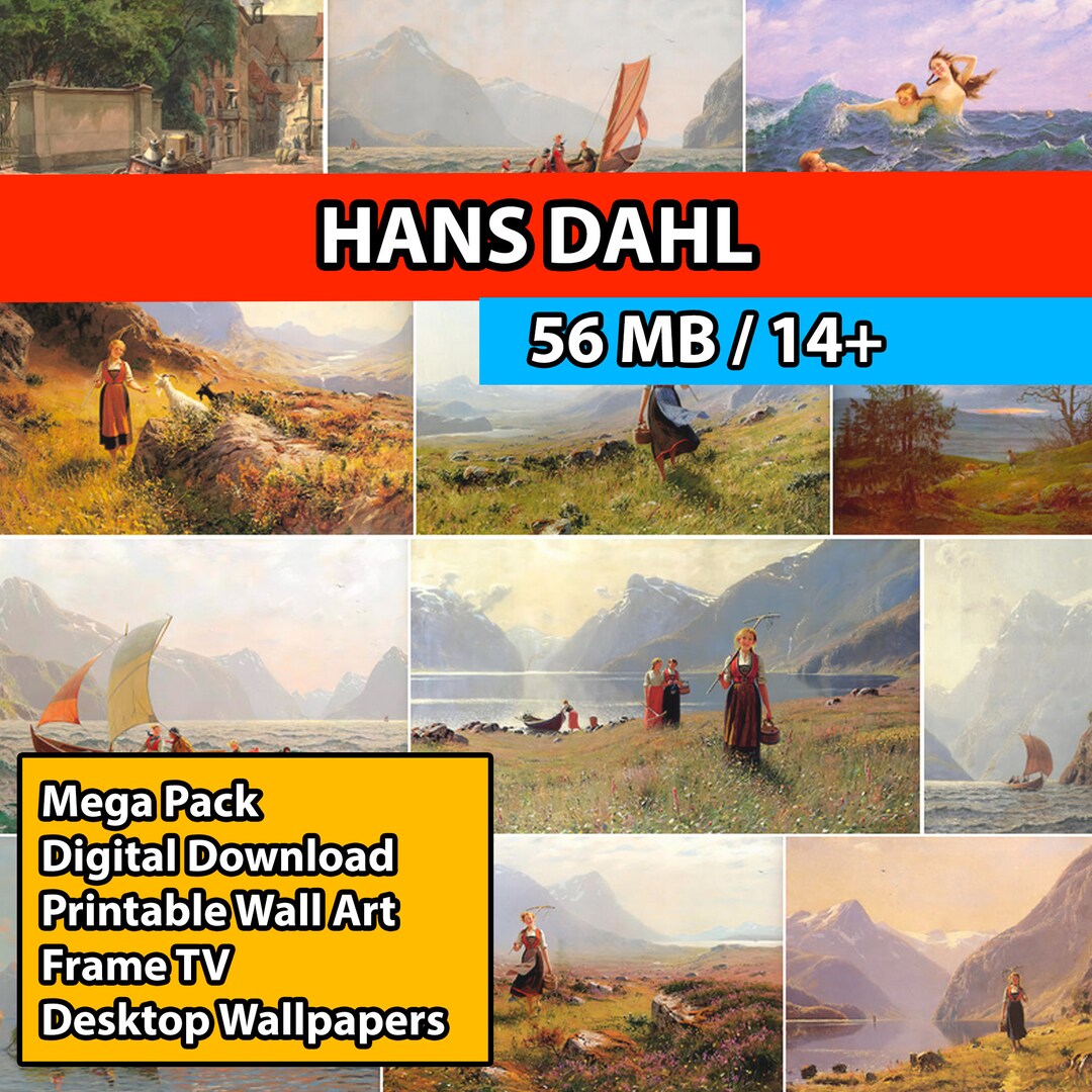 14 Hans Dahl Famous Painting Collection High-resolution Digital Art ...