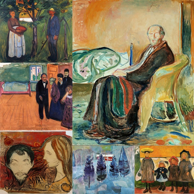 408 Edvard Munch Famous Painting Collection High-resolution Digital Art ...