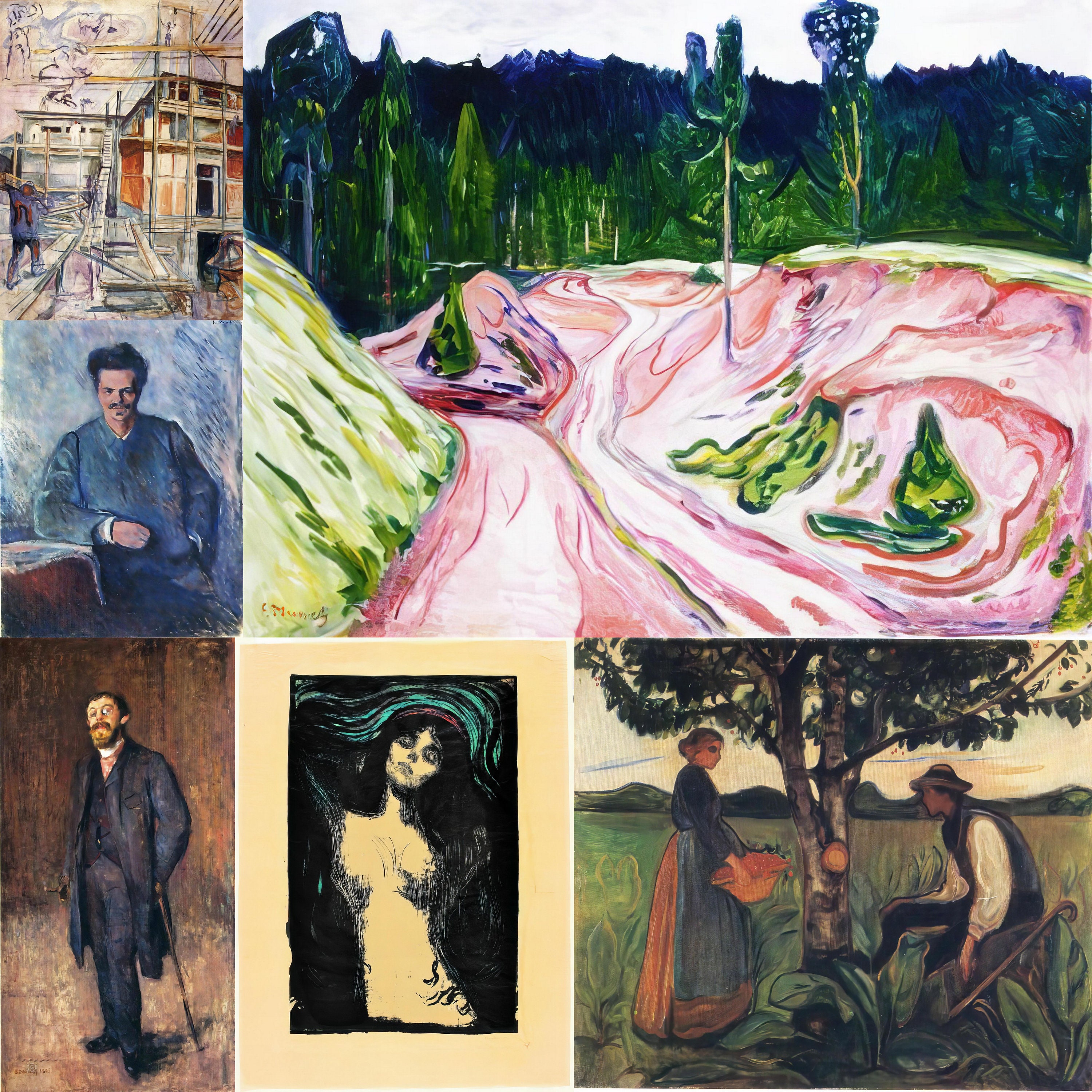 408 Edvard Munch Famous Painting Collection High-resolution Digital Art ...