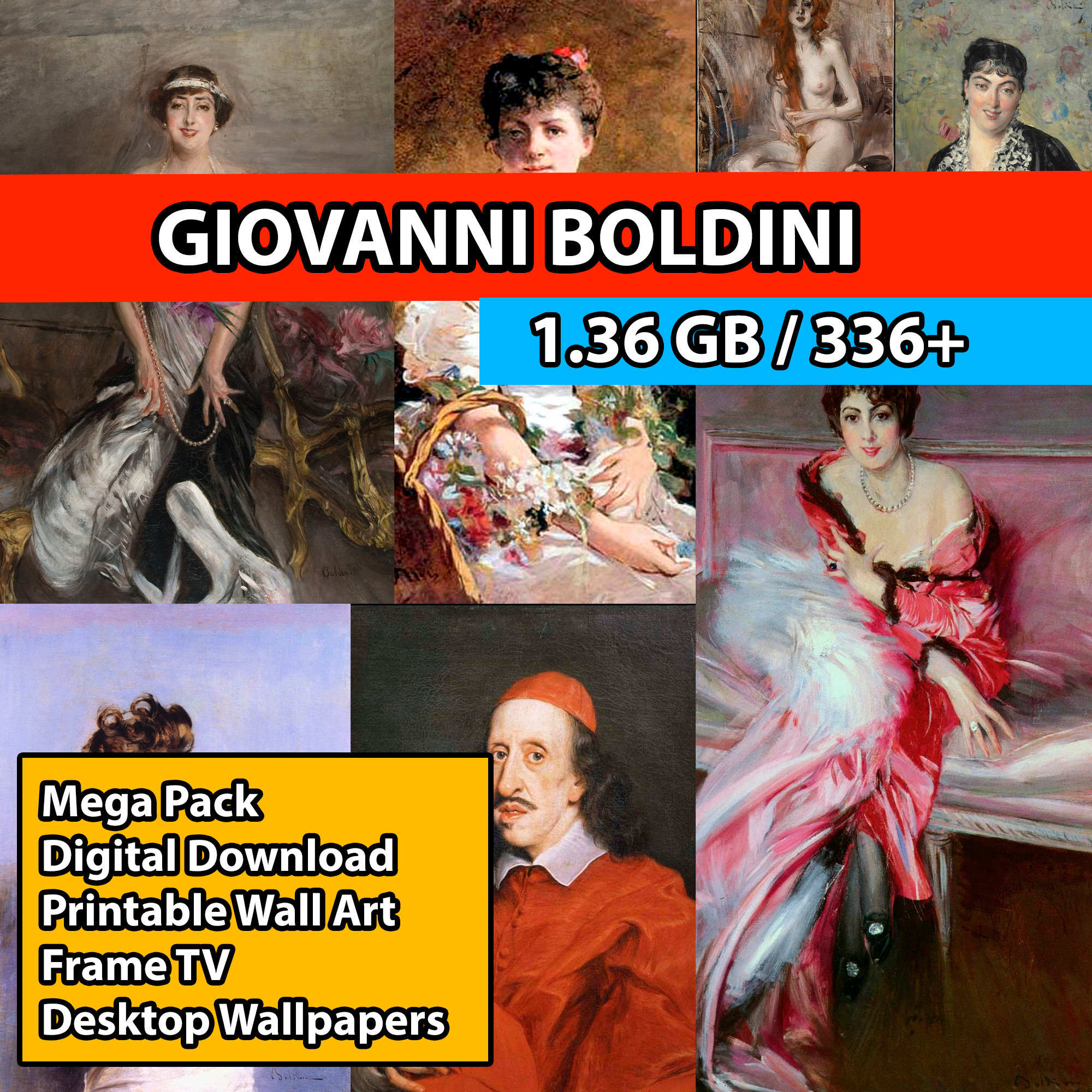 140 Giovanni Boldini Famous Painting Collection High-resolution Digital ...
