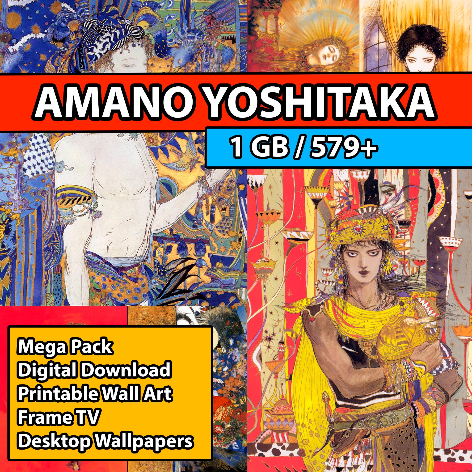 579 Amano Yoshitaka Famous Painting Collection High-resolution Digital Art Resources Instant ...