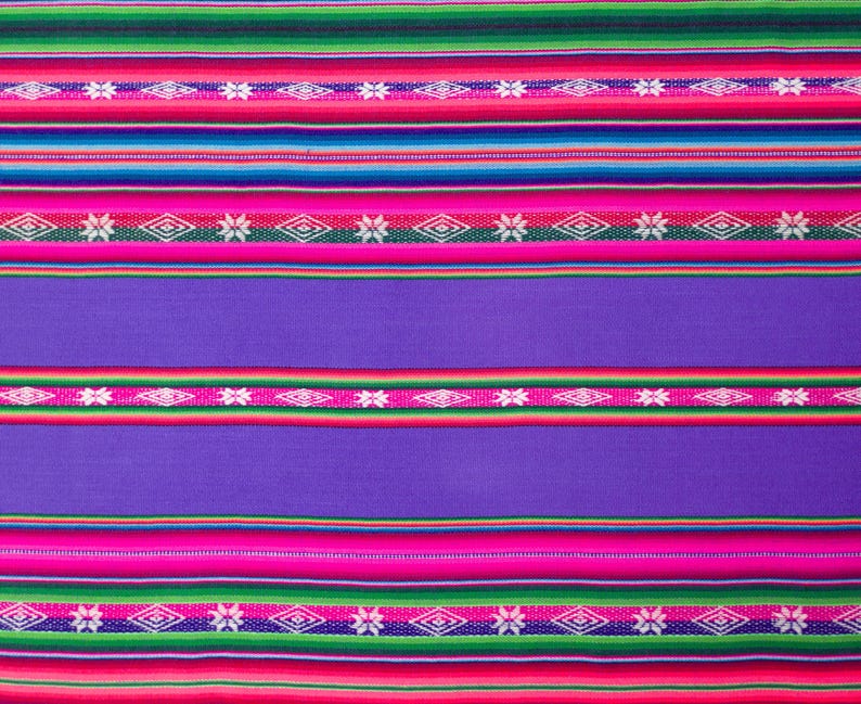 Purple Andean Blanket, Yoga Blanket, Multicolor Peru Bolivia Fabric ...