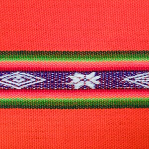 Bright Orange Andean Blanket, Yoga Blanket, Multicolor Peru Bolivia ...