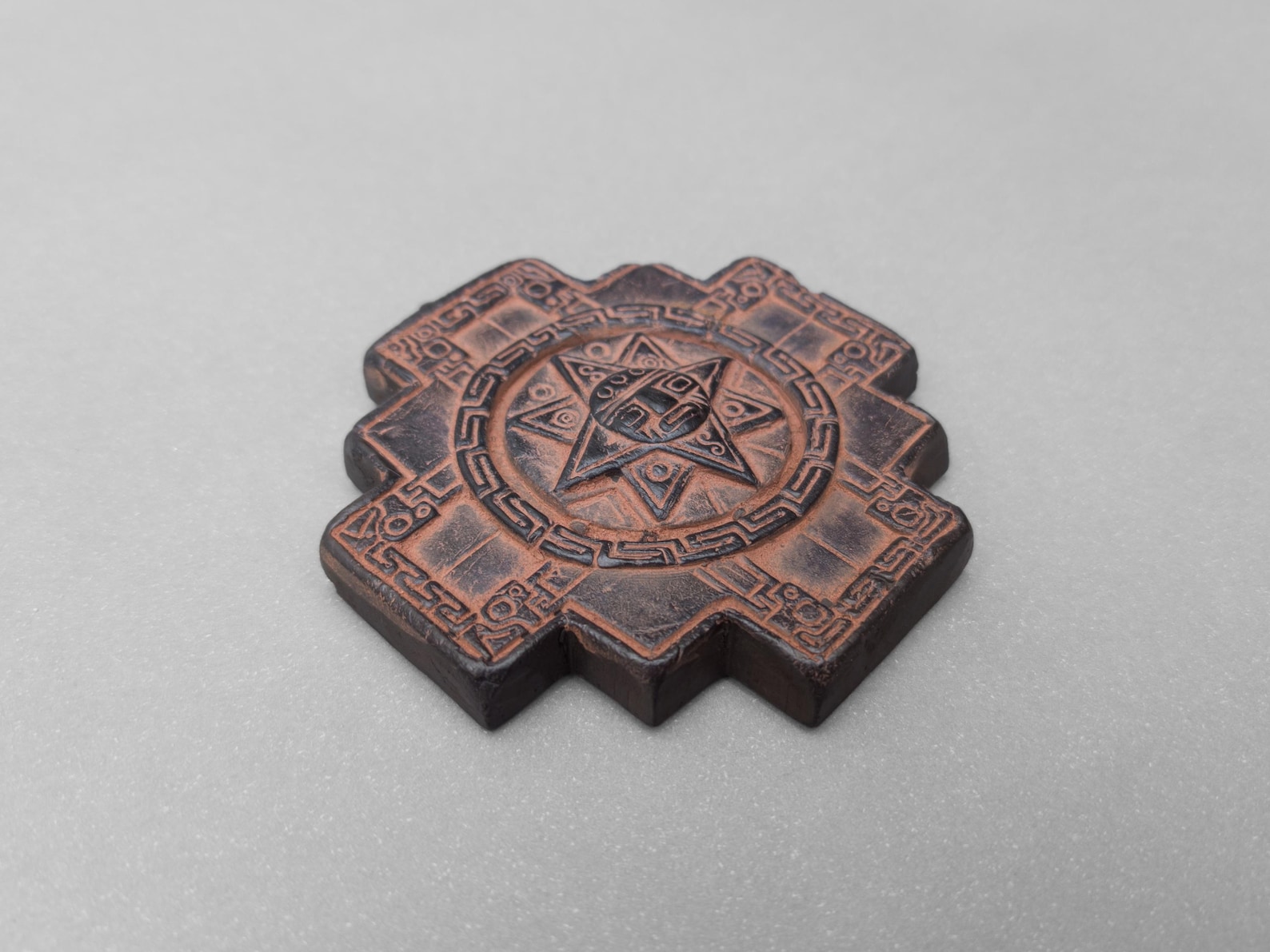 Inti Sun Chakana Handmade Shaman Idol Wall Art, Andean Cross, Peru ...