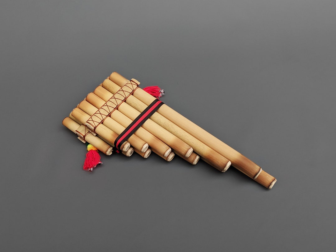 13 Pipe Pan Flute Authentic Handcrafted Inca Bolivia Peru Zampoña Malta ...