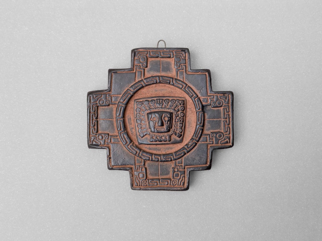 Inti Sun Chakana Handmade Shaman Idol Wall Art, Andean Cross, Peru ...