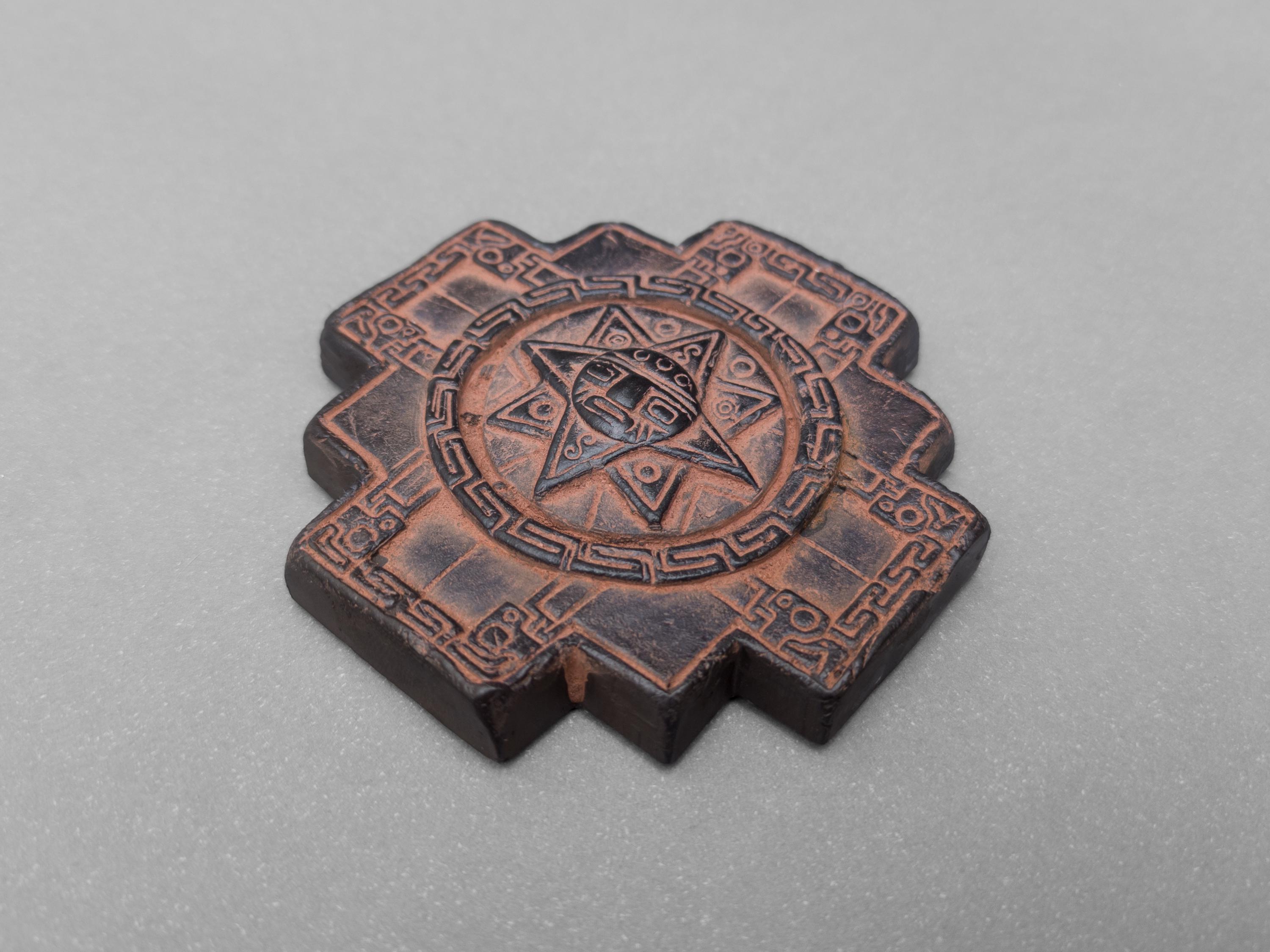 Inti Sun Chakana Handmade Shaman Idol Wall Art, Andean Cross, Peru ...