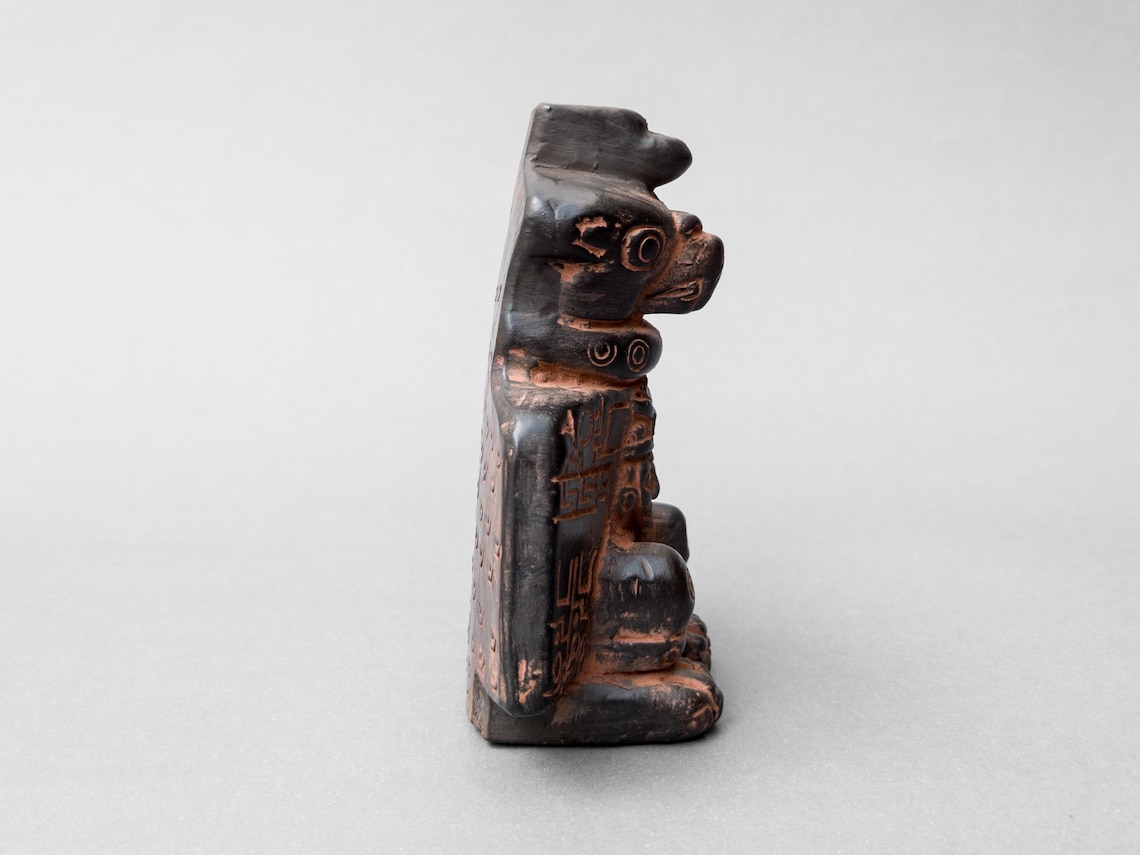 Handmade Pre-columbian Andean Shaman Condor Statue, Inca Tribal Pottery ...