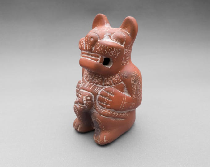 Handmade Pre Columbian Shaman Chachapuma Idol, Pre Inca Andean Tribal ...