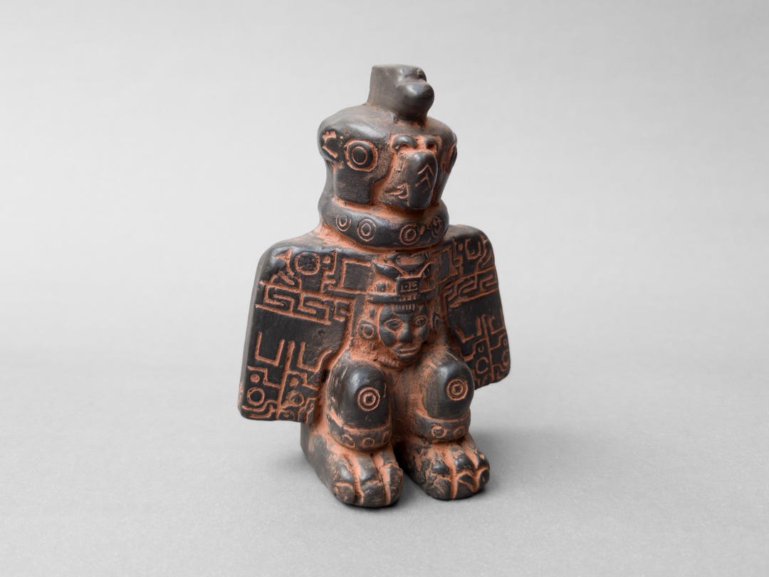 Handmade Pre-columbian Andean Shaman Condor Idol, Inca Tribal Pottery ...