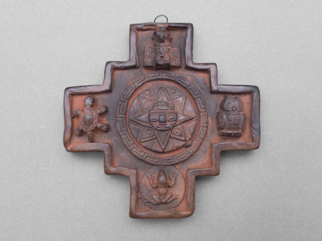 Chakana Handmade Shaman Idol Wall Art, Inca Andean Cross, Peru Bolivia ...