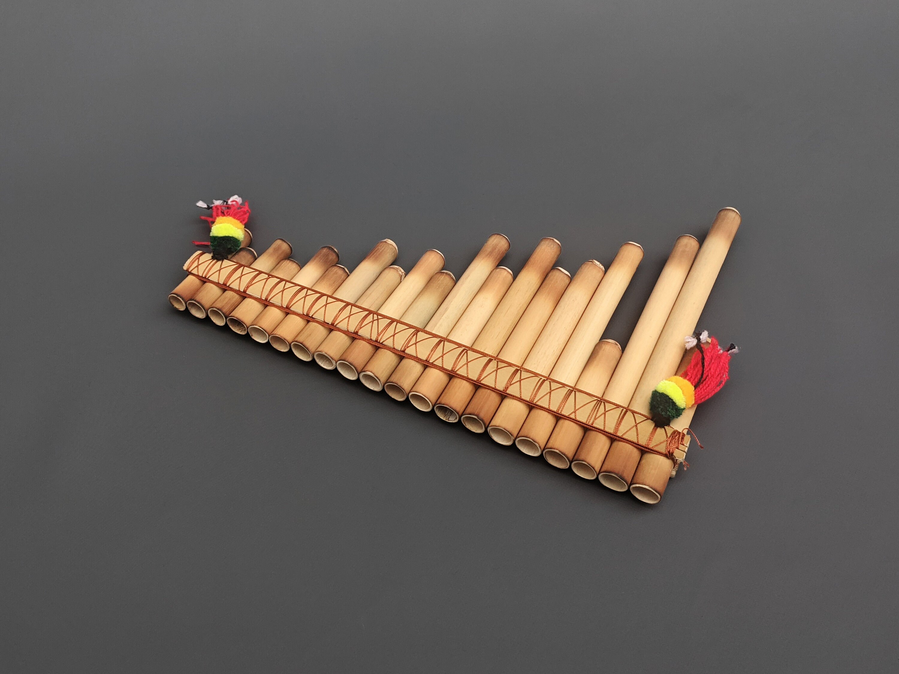 20 Pipe Rondador Pan Flute Authentic Handcrafted Bolivian Bamboo ...