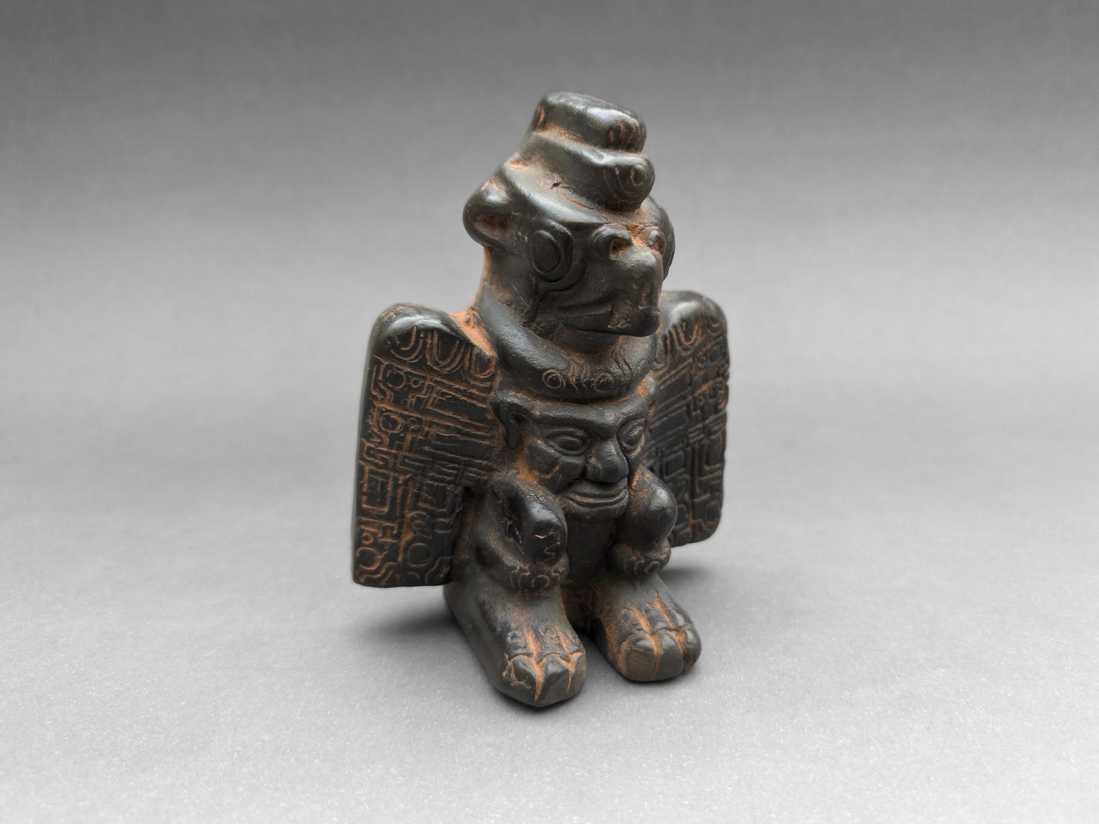 Handmade Pre-columbian Andean Shaman Condor Idol, Inca Tribal Pottery ...