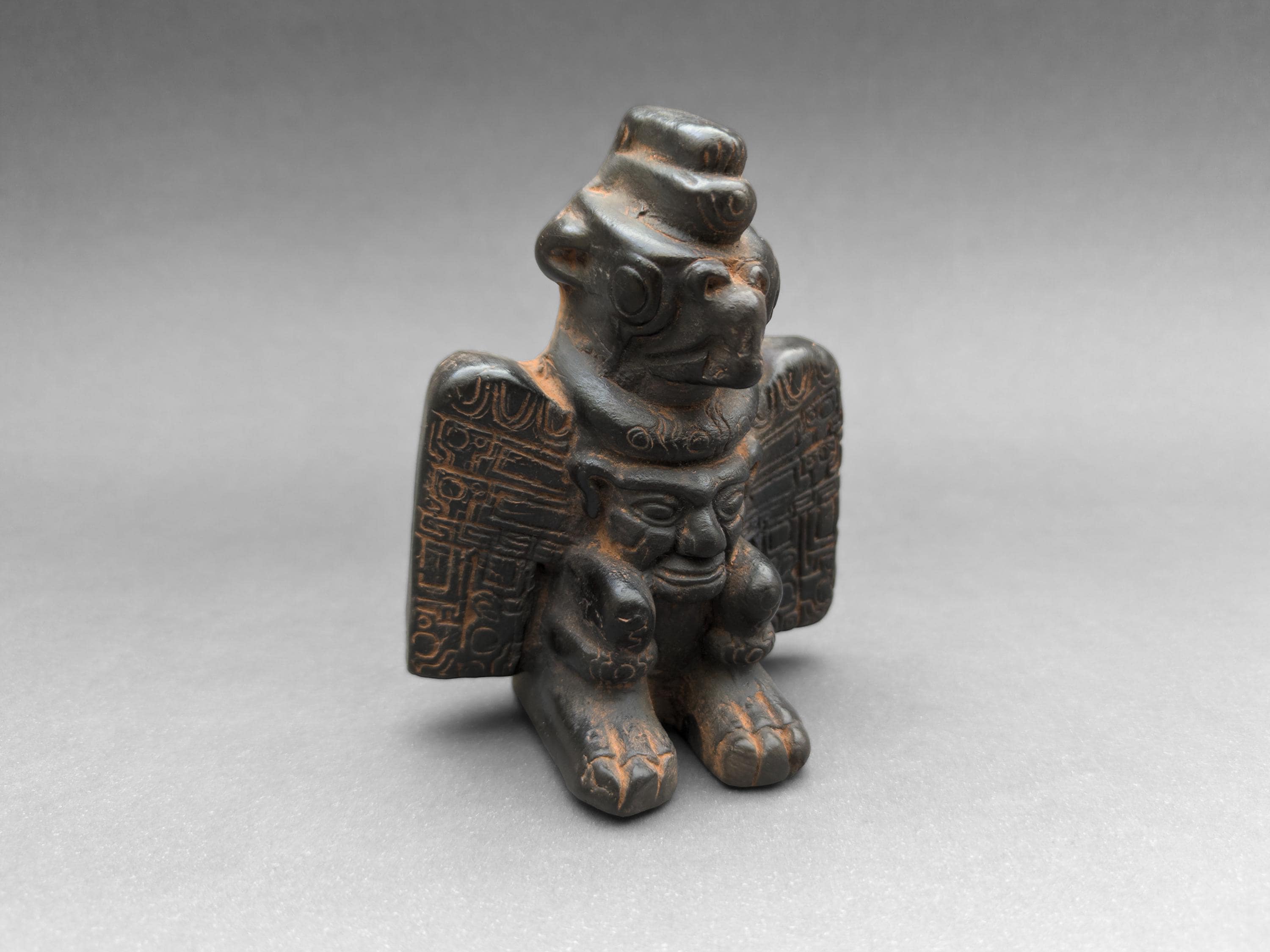 Handmade Pre-columbian Andean Shaman Condor Idol, Inca Tribal Pottery ...