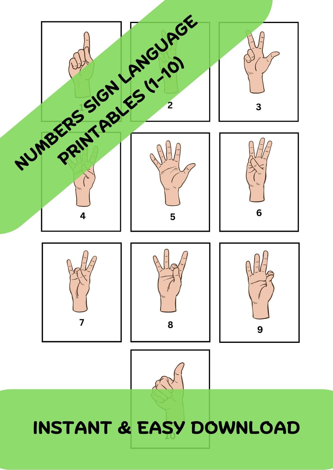 ASL Numbers Sign Language Sign Language for Beginners Basic Sign ...
