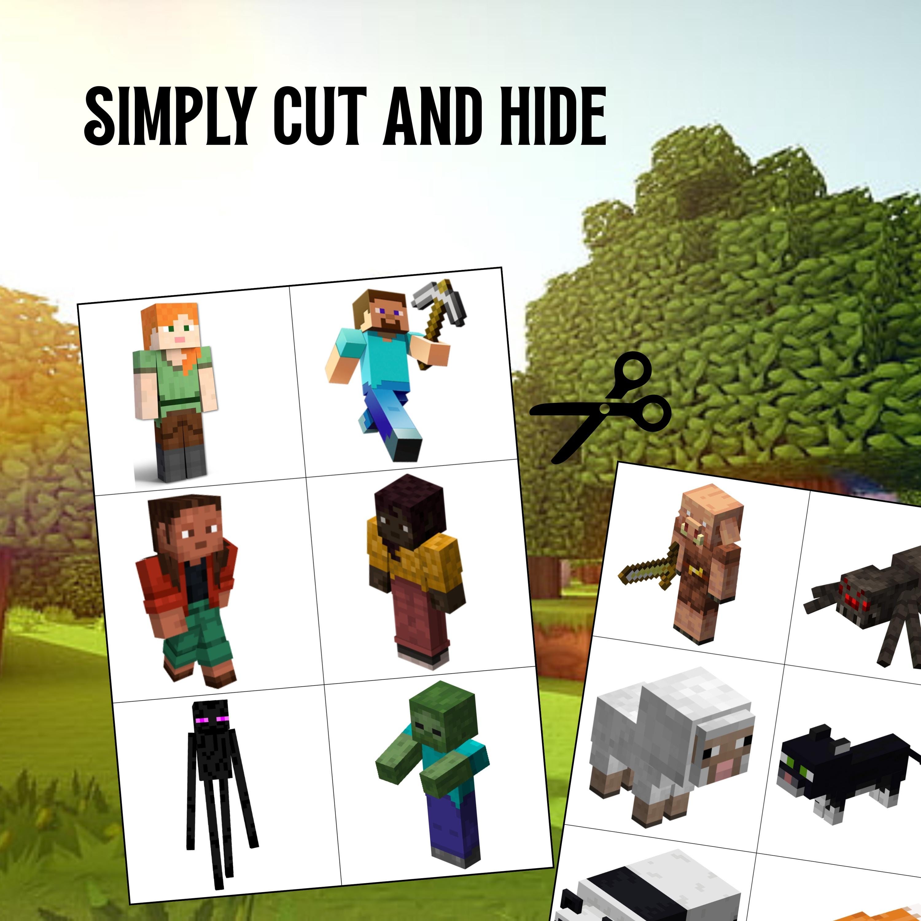 Minecraft Scavenger Hunt, Minecraft Printable Games, Minecraft Birthday ...
