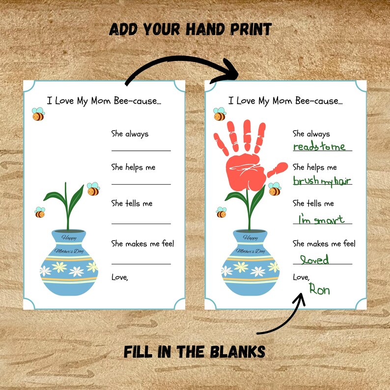 Mother's Day Handprint Craft, Classroom Mothers Day Activity, Mothers ...