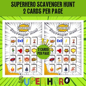 Super Hero Scavenger Hunt, Superhero Treasure Hunt, Superhero Game ...