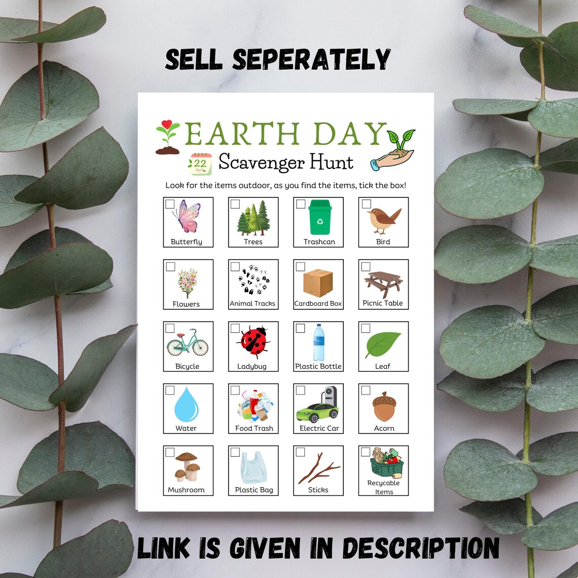 Earth Day Scavenger Hunt, Earth Day Treasure Hunt, Outdoor Activities ...