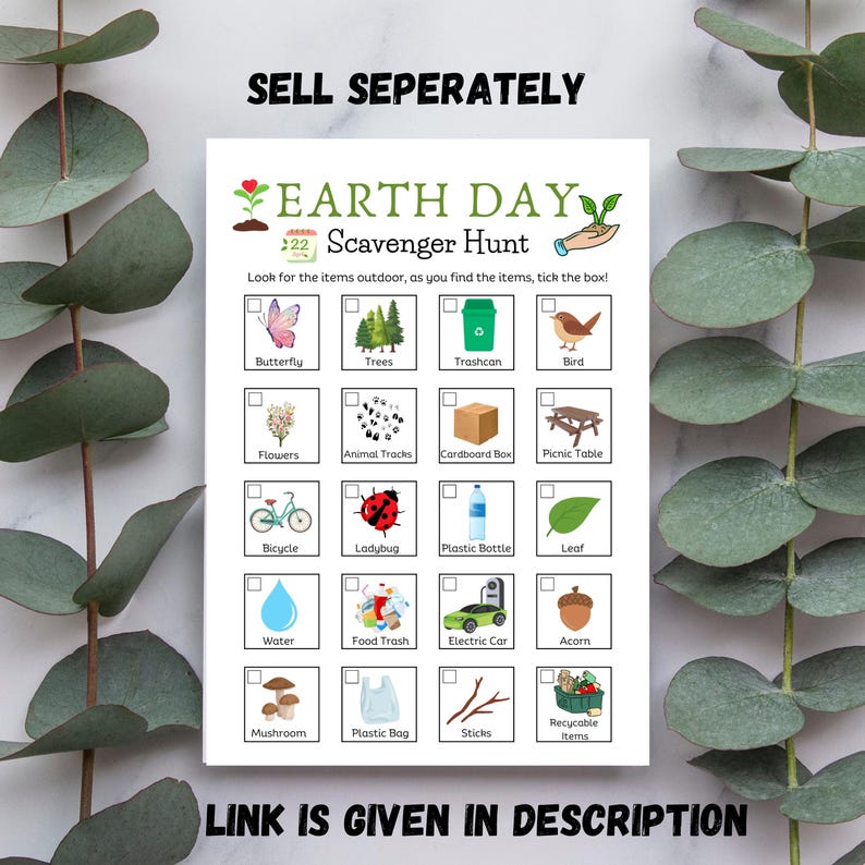 Earth Day Scavenger Hunt, Earth Day Treasure Hunt, Outdoor Activities ...