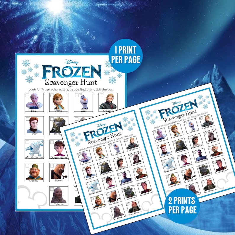 Frozen Scavenger Hunt, Frozen Printable Games, Frozen Birthday Game ...