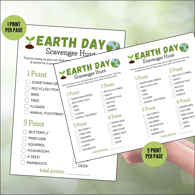 Earth Day Scavenger Hunt, Earth Day Treasure Hunt, Outdoor Activities ...