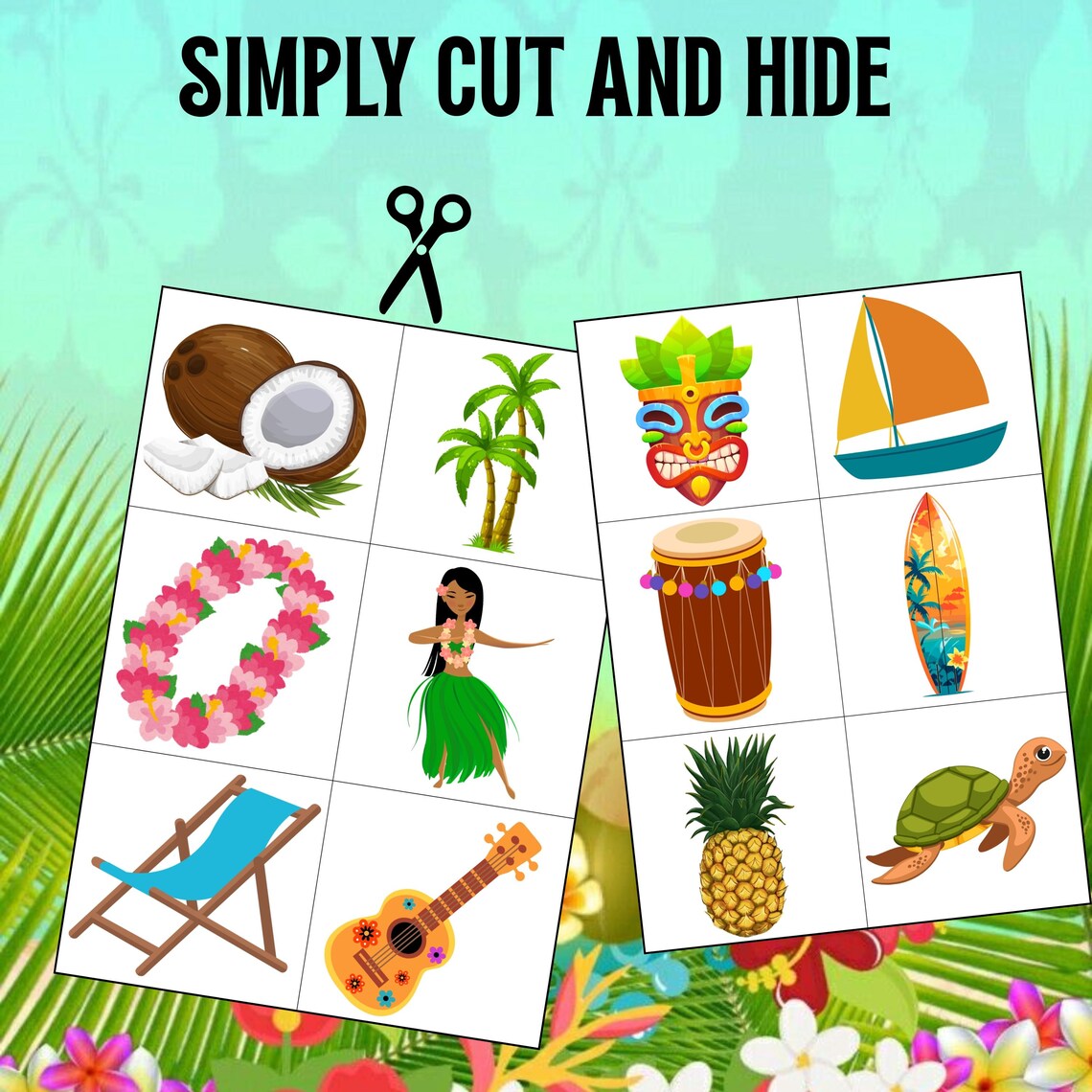 Aloha Scavenger Hunt, Luau Treasure Hunt, Hawaiian Party Game, Luau ...