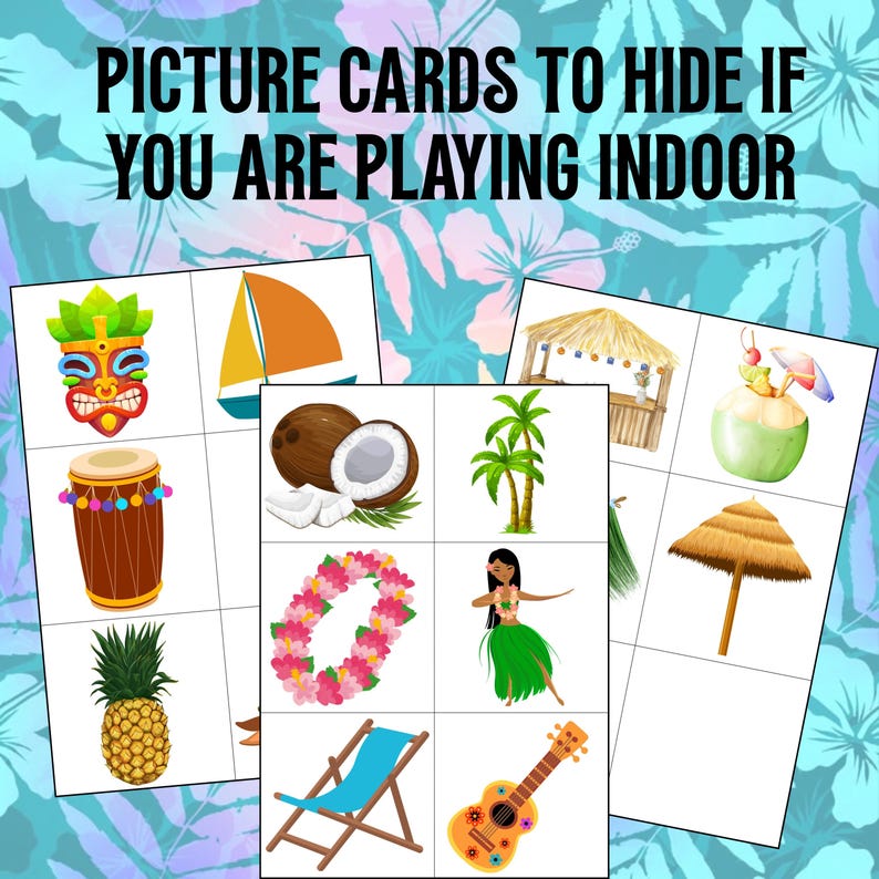 Aloha Scavenger Hunt, Luau Treasure Hunt, Hawaiian Party Game, Luau ...