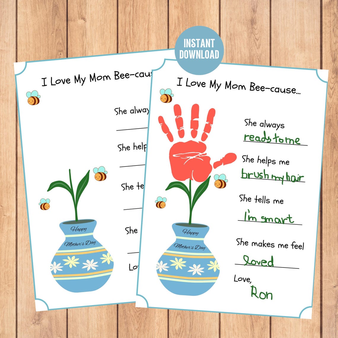 Mother's Day Handprint Craft, Classroom Mothers Day Activity, Mothers ...