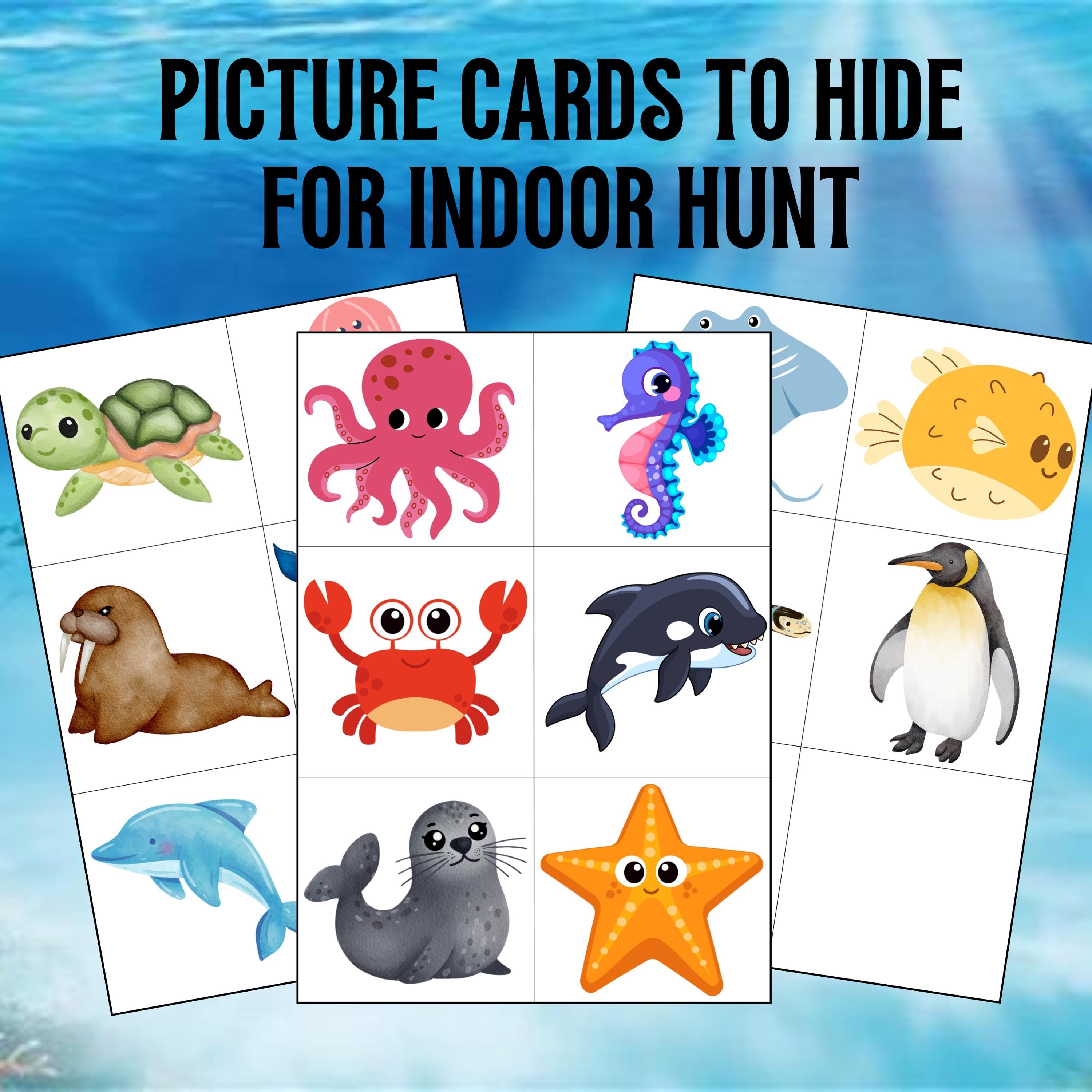 Sea Animals Scavenger Hunt, Aquarium Scavenger Hunt, Under the Sea Hunt ...