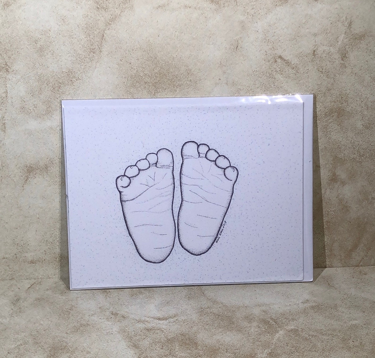Baby Feet Greeting Card 4.25 X 5.5 - Etsy