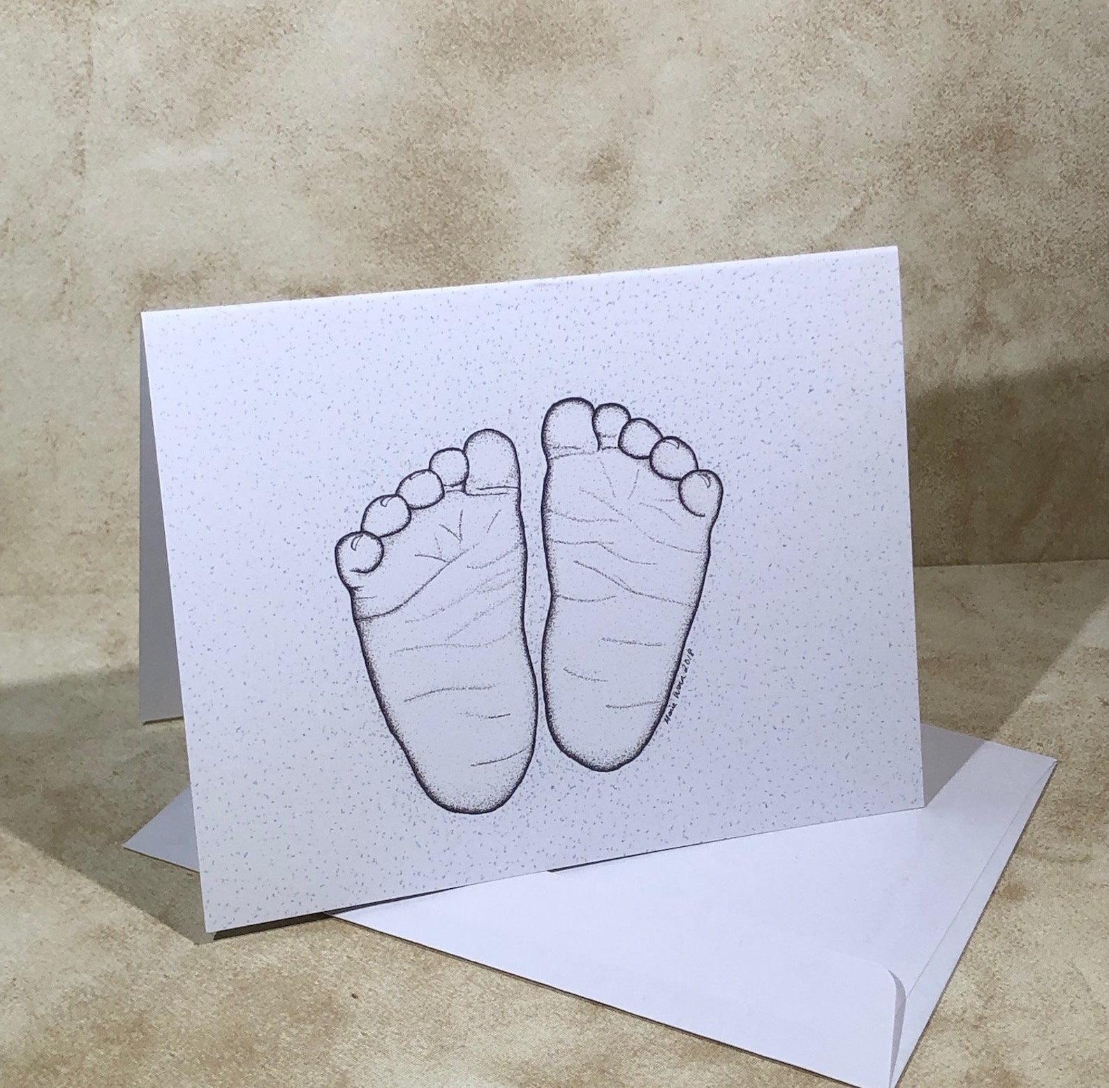 Baby Feet Greeting Card 4.25 X 5.5 - Etsy