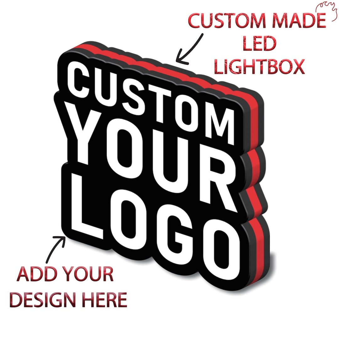 Custom LED Logo Sign, Personalized Led Light Home Decor, Business Sign ...