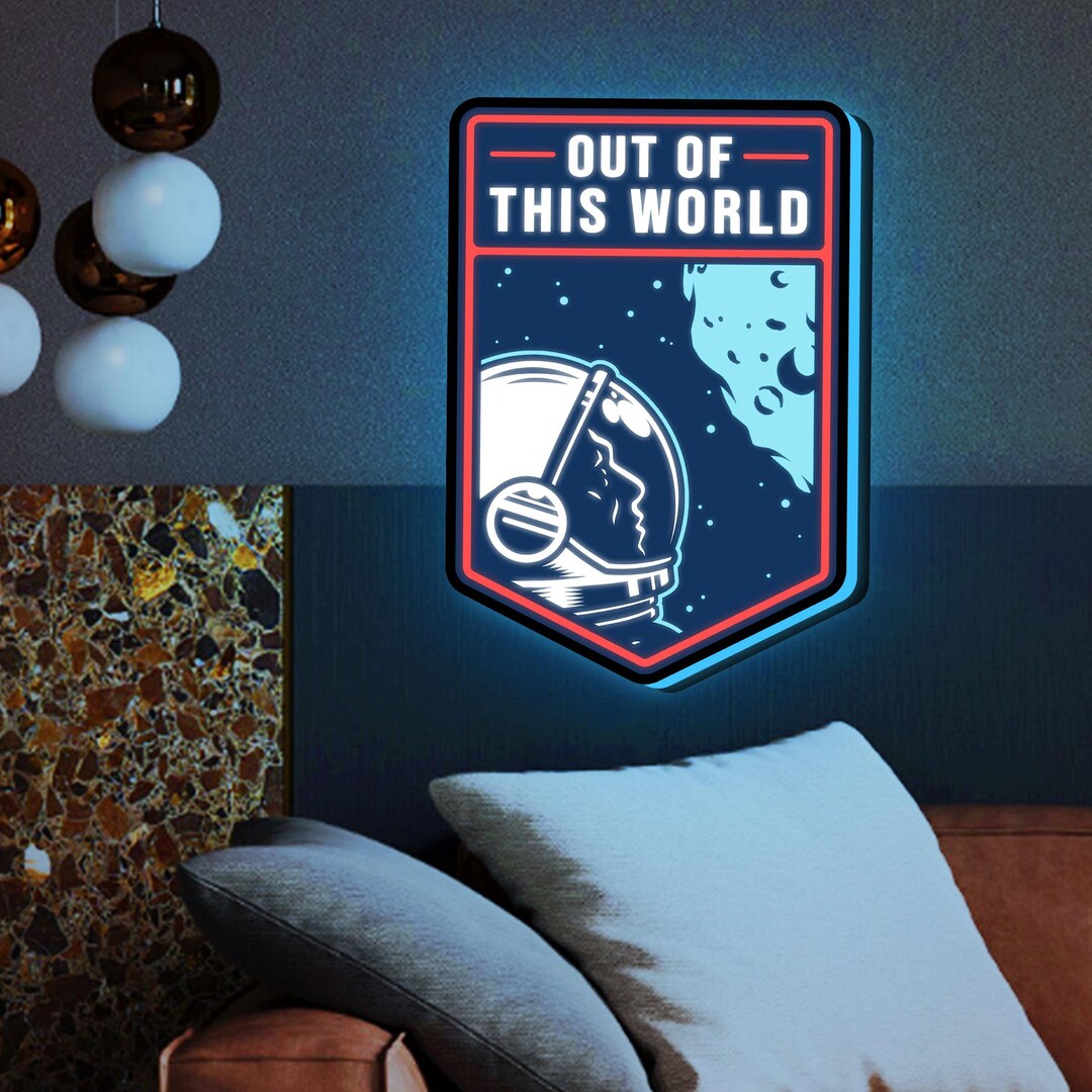 Custom Space Lightbox, Science Fiction LED Wall Decor - Etsy