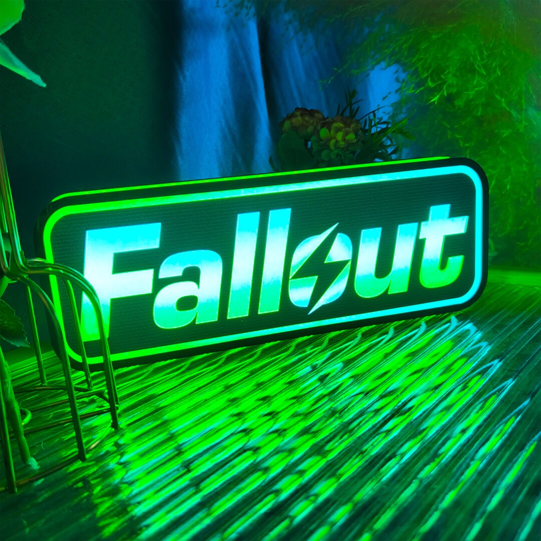 Fallout Sign Custom Made Lightbox Wall Decor, Led Lightbox Custom Room ...