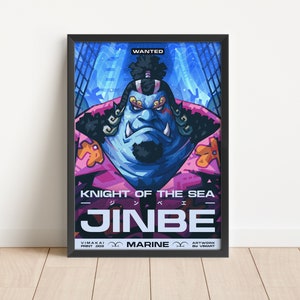 One Piece Wanted Poster Jinbe Manga & Anime Wall Art A3, A4 High ...