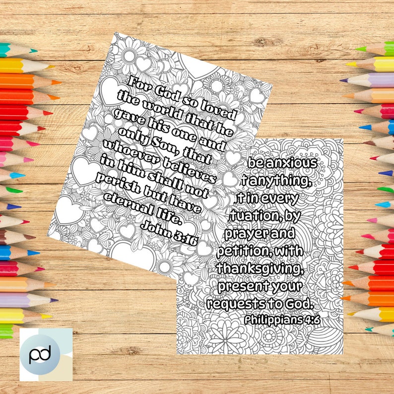 10 Printable Scripture Coloring Pages, Faith Based Coloring, Bible ...