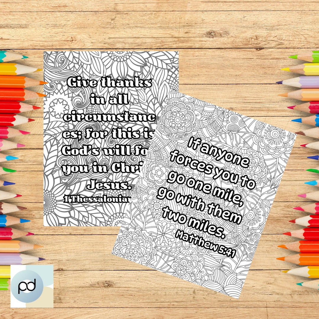 10 Printable Scripture Coloring Pages, Faith Based Coloring, Bible ...