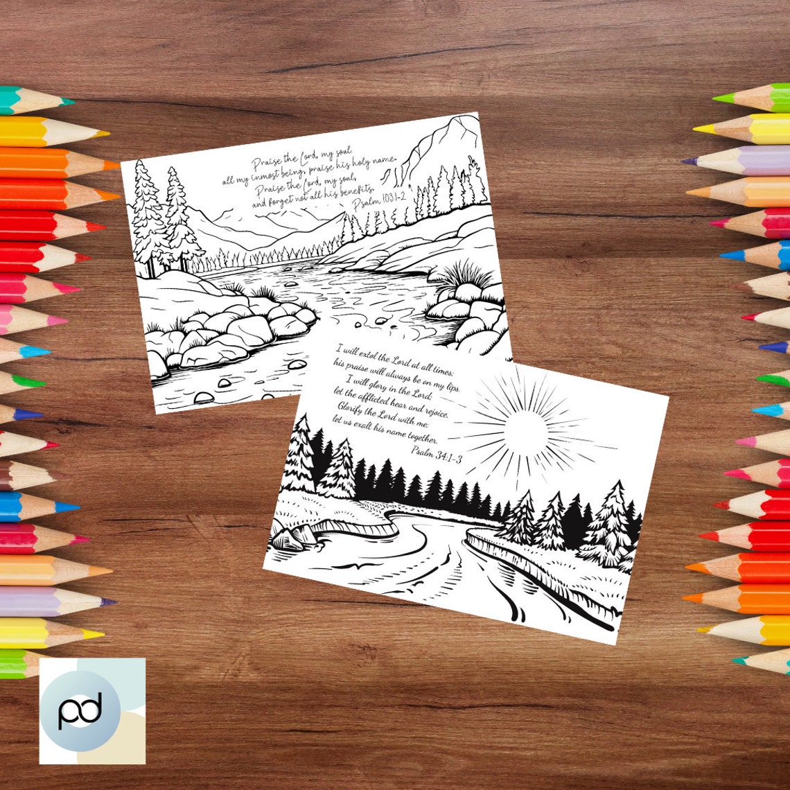 10 Printable Scripture Coloring Pages, Faith Based Coloring, Bible ...